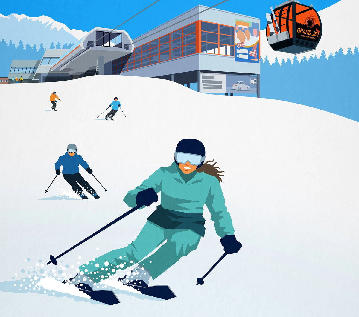 Jasna Nizke Tatry Slovak Ski Resort Poster – Vintage Ski Guide 2026 ...
