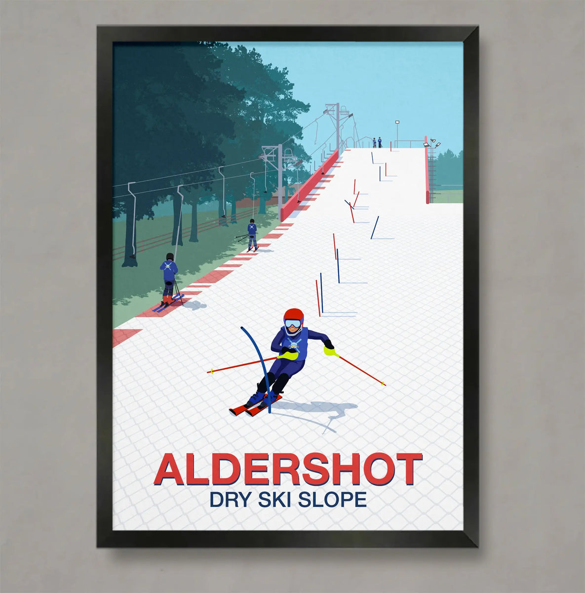 Aldershot Dry Ski Slope Poster - Ski Poster & Art Prints - Shop Online ...