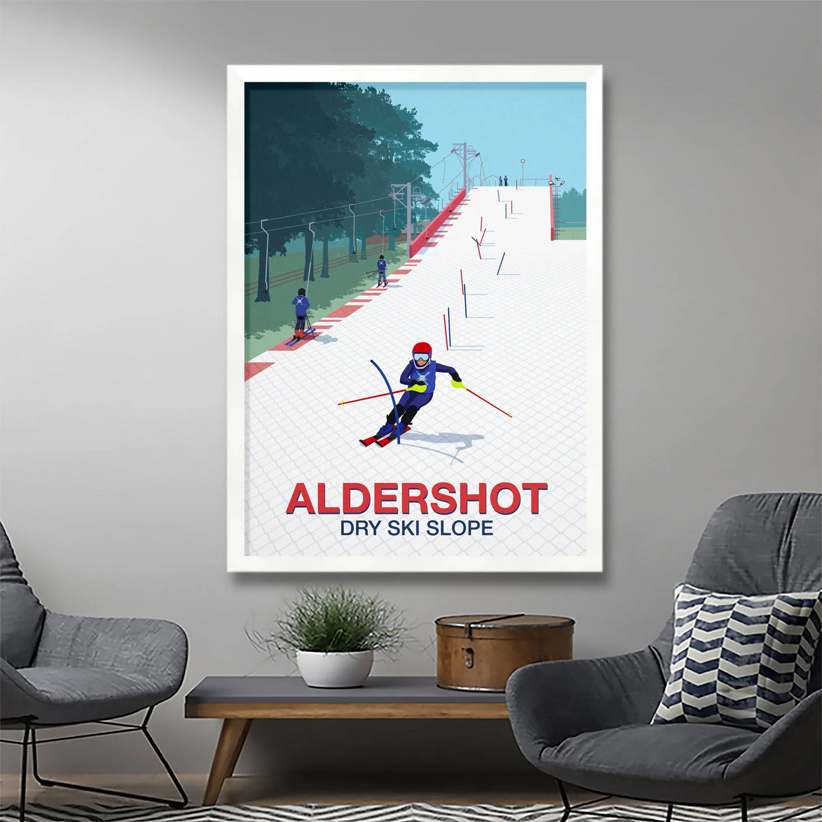 Aldershot Dry Ski Slope Poster - Ski Poster & Art Prints - Shop Online ...