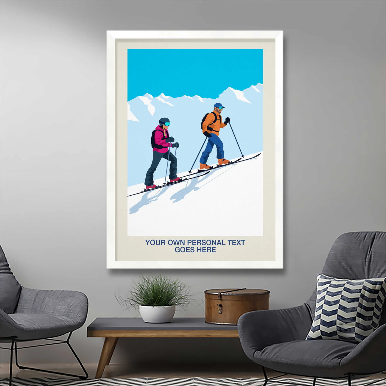 Customised Ski Touring Poster for Adventure Lovers – Ski Poster & Art ...