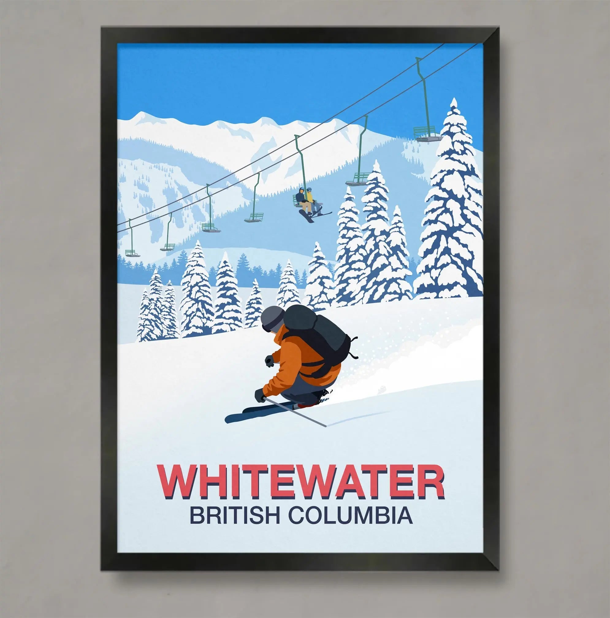 Whitewater ski resort poster – Ski Poster & Art Prints - Shop Online ...