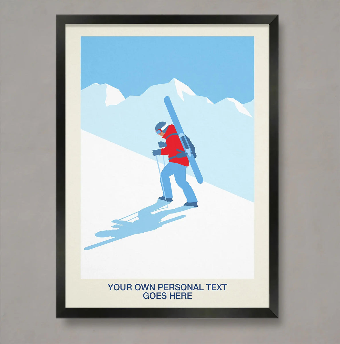 Personalised Minimalist Freeskier Poster – Ski Poster & Art Prints ...