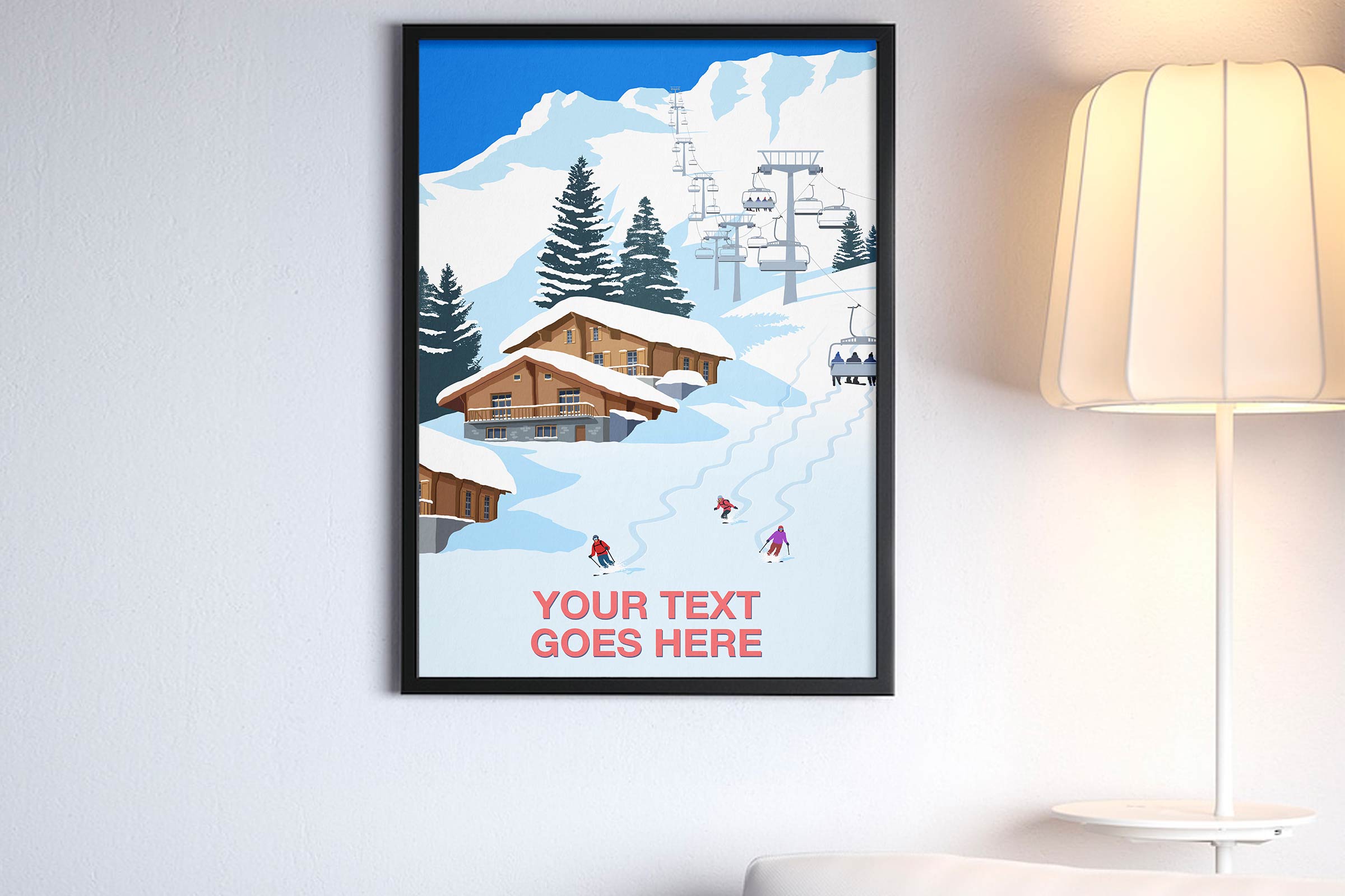 Ski Poster & Art Prints - Shop Online | Steve Ash illustration – Ski ...