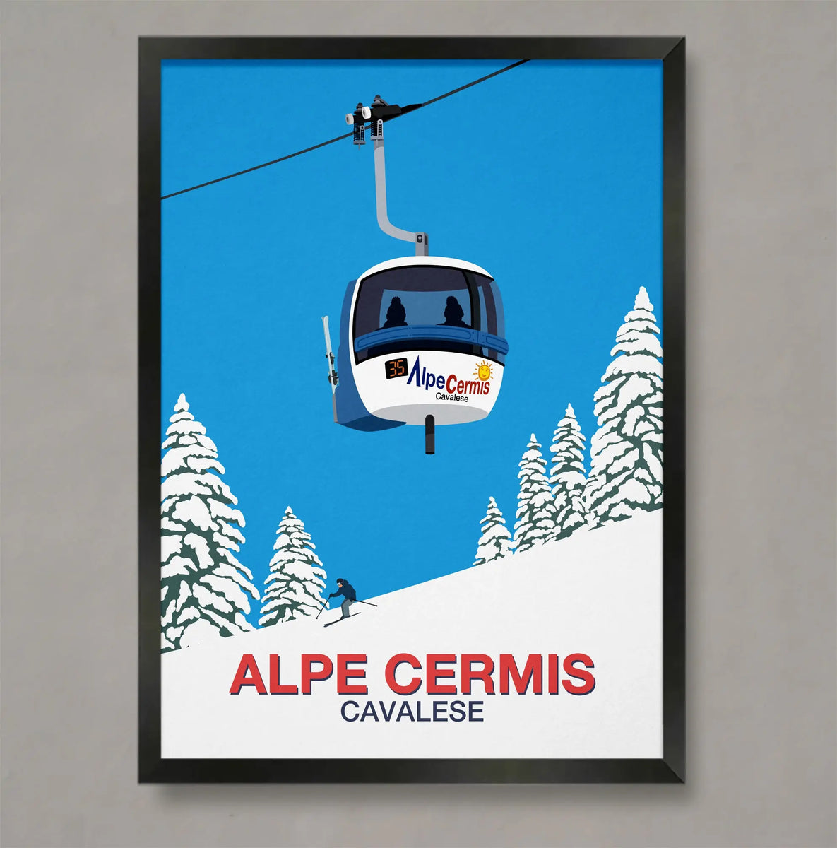 Alpe Cermis ski poster – Ski Poster & Art Prints - Shop Online | Steve ...