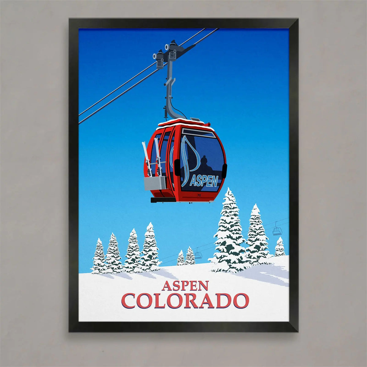 Aspen ski poster – Ski Poster & Art Prints - Shop Online | Steve Ash ...