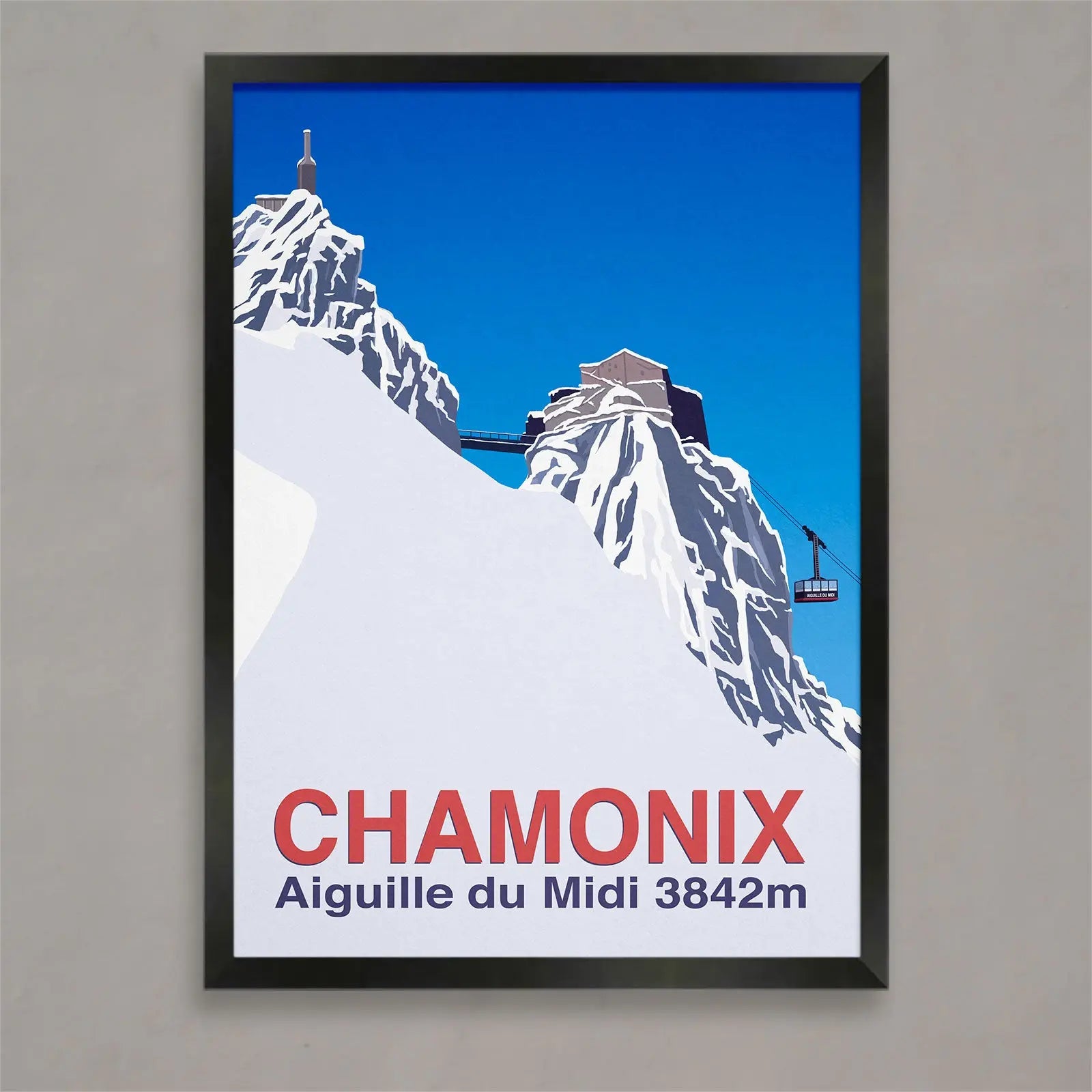 Chamonix ski poster – Ski Poster & Art Prints - Shop Online | Steve Ash ...