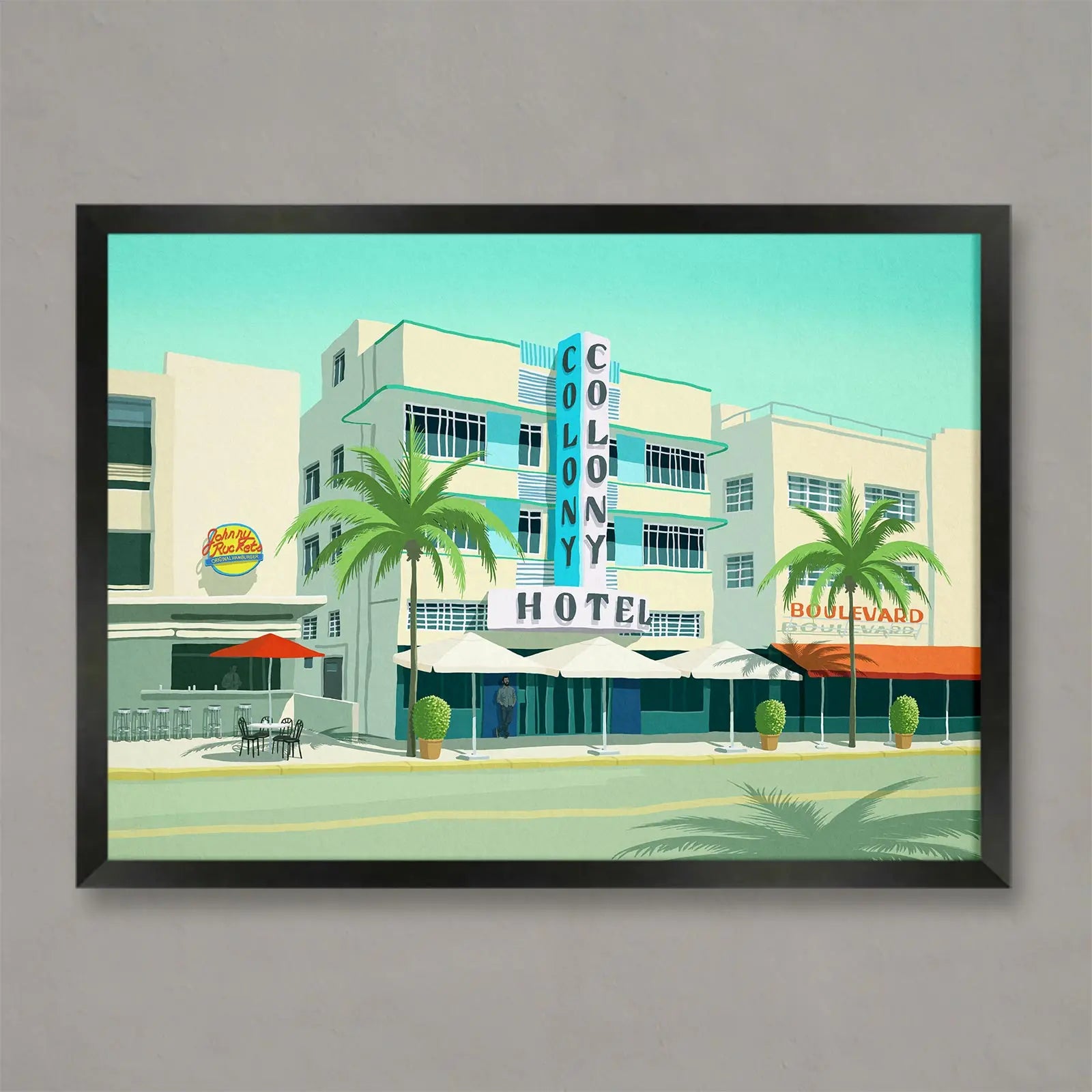 Colony Hotel Miami travel poster – Ski Poster & Art Prints - Shop ...