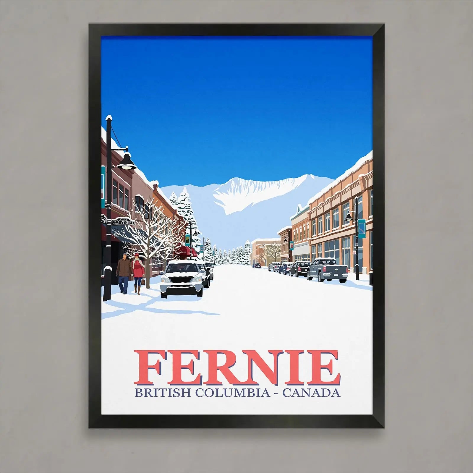 Fernie ski town poster – Ski Poster & Art Prints - Shop Online | Steve ...