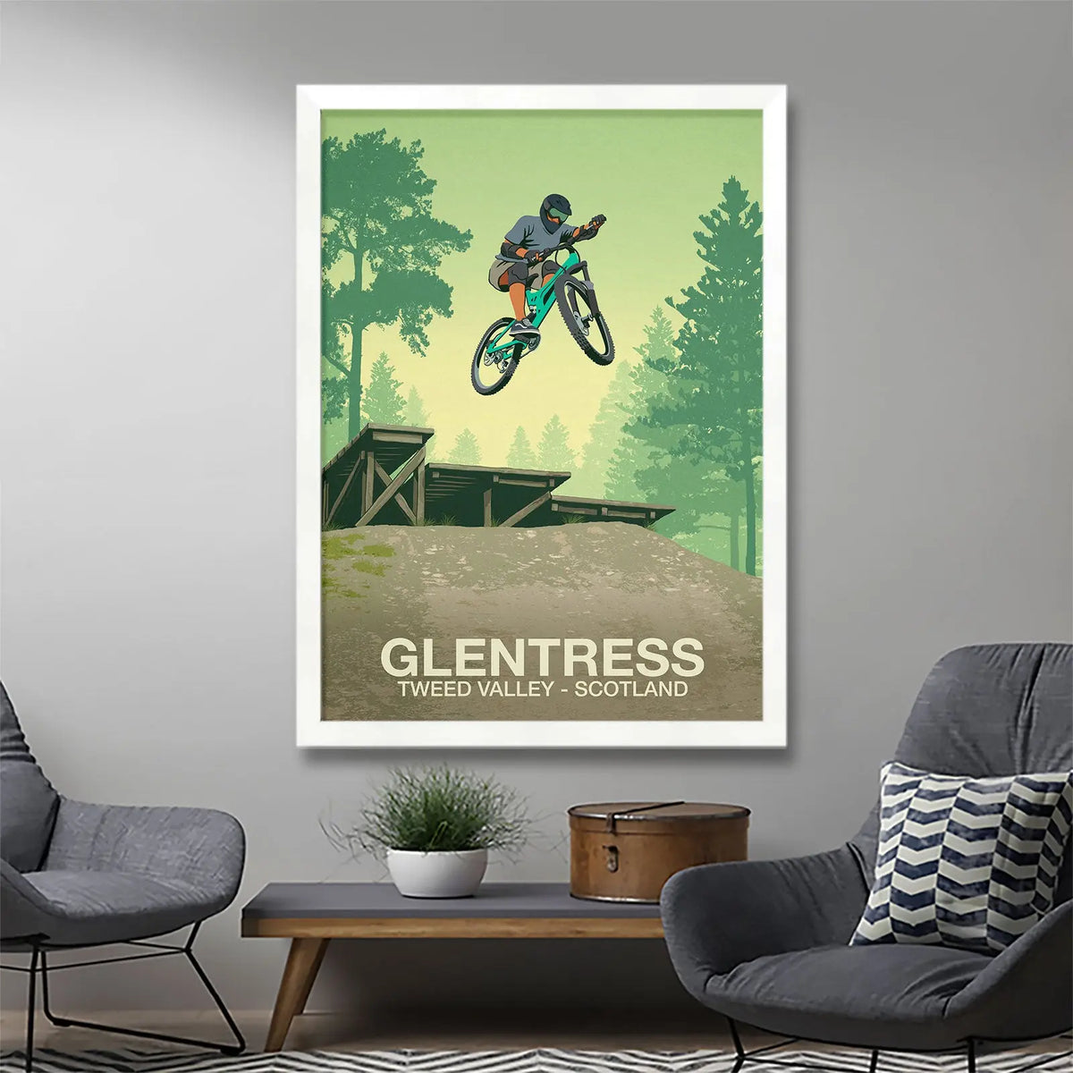 Glentress Mountain Bike Poster – Ski Poster & Art Prints - Shop Online ...