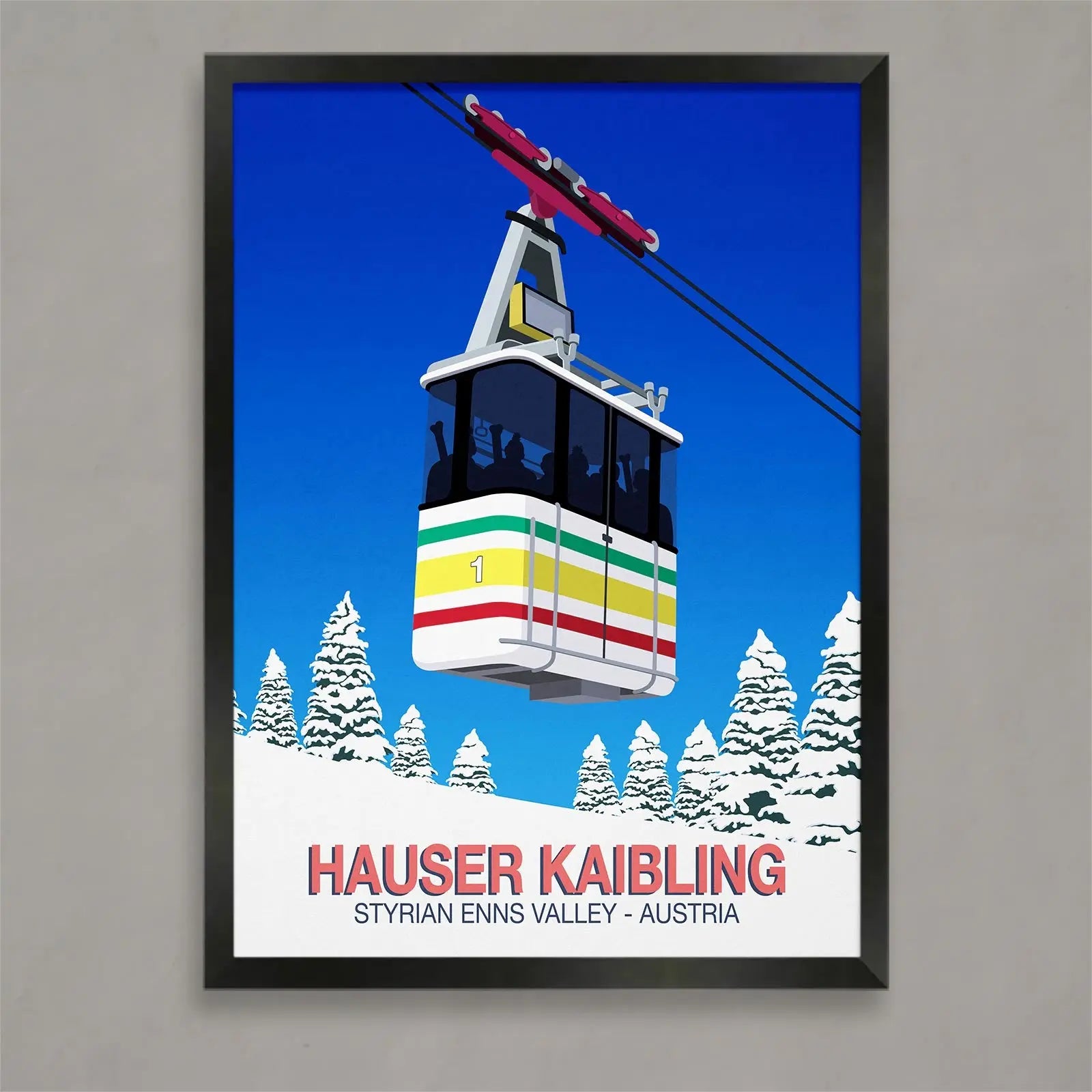 Hauser Kaibling ski poster – Ski Poster & Art Prints - Shop Online ...