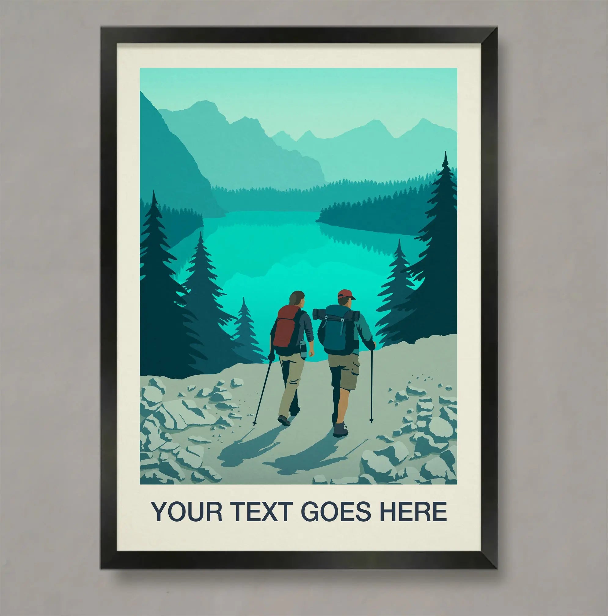 Personalised Hiking Print – Ski Poster & Art Prints - Shop Online ...