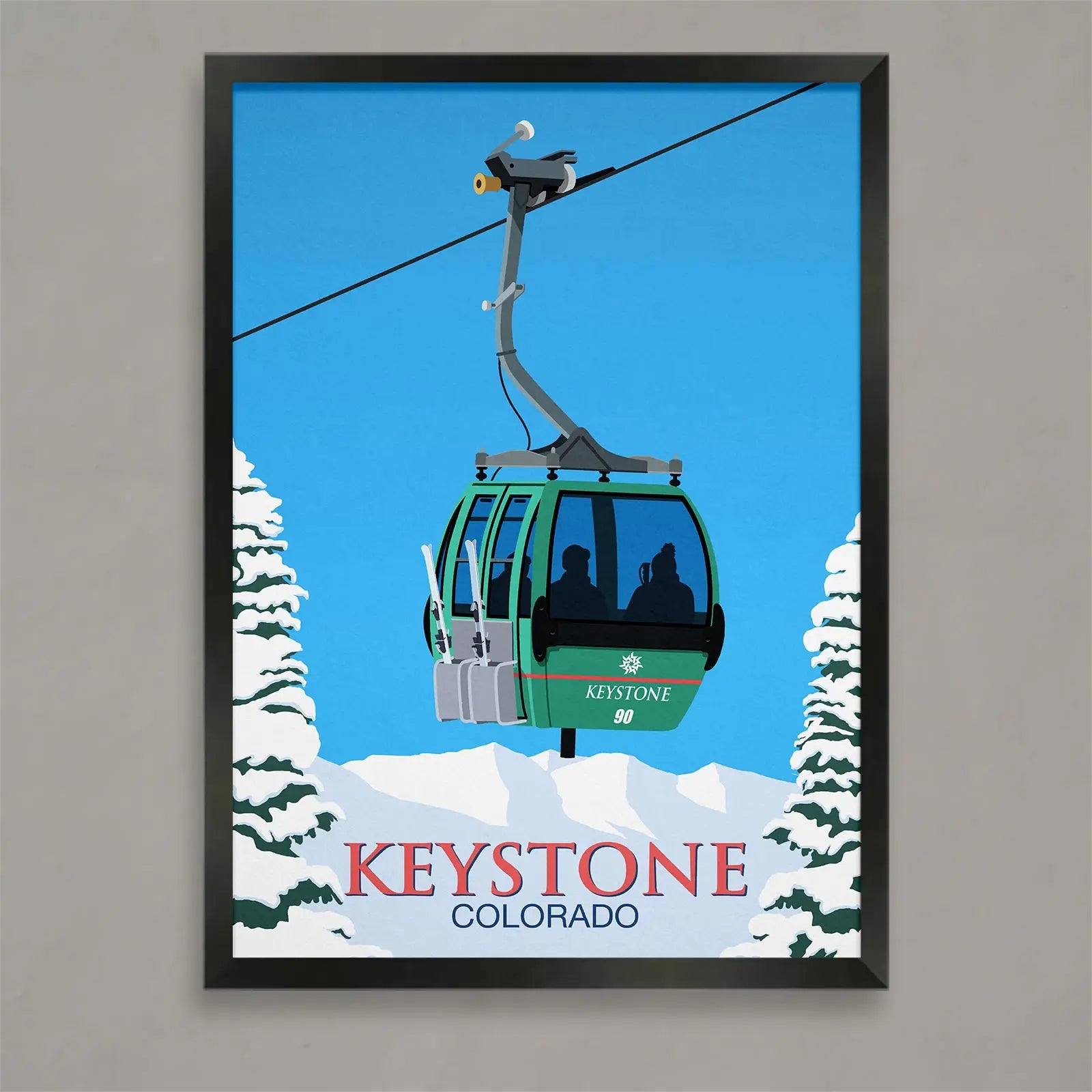 Keystone ski poster – Ski Poster & Art Prints - Shop Online | Steve Ash ...