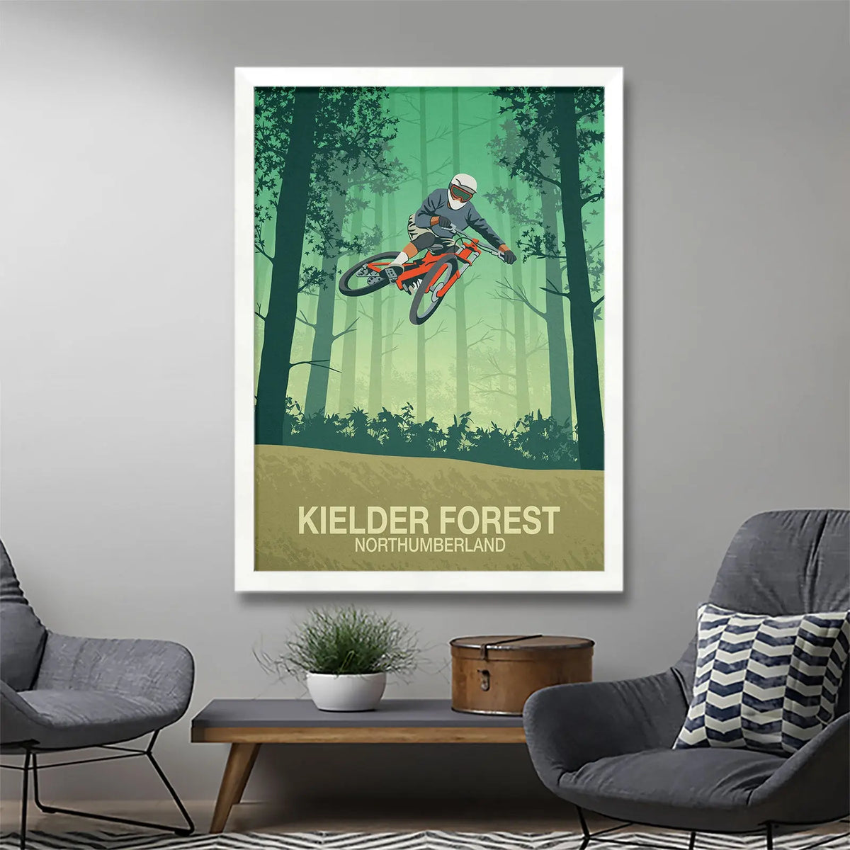 Kielder Mountain Bike Poster - Ski Poster & Art Prints - Shop Online ...