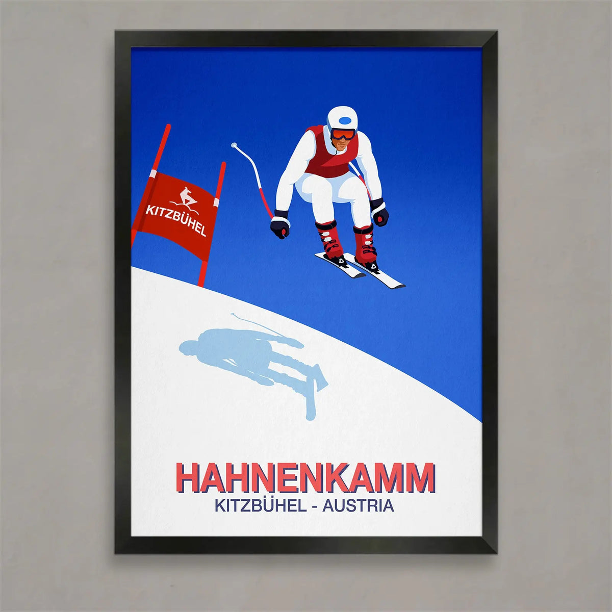 Kitzbuhel downhill ski race poster – Ski Poster & Art Prints - Shop ...
