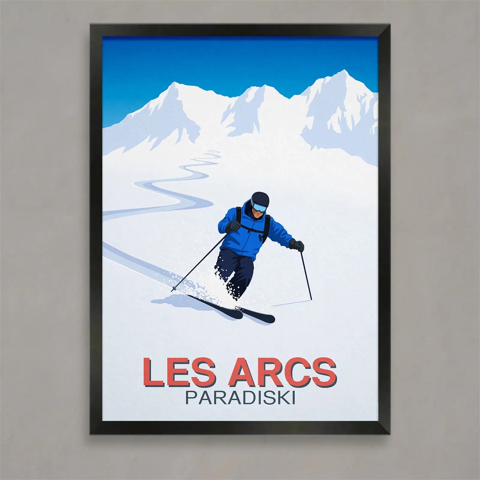 Affiche skieur des Arcs – Ski Poster & Art Prints - Shop Online | Steve ...