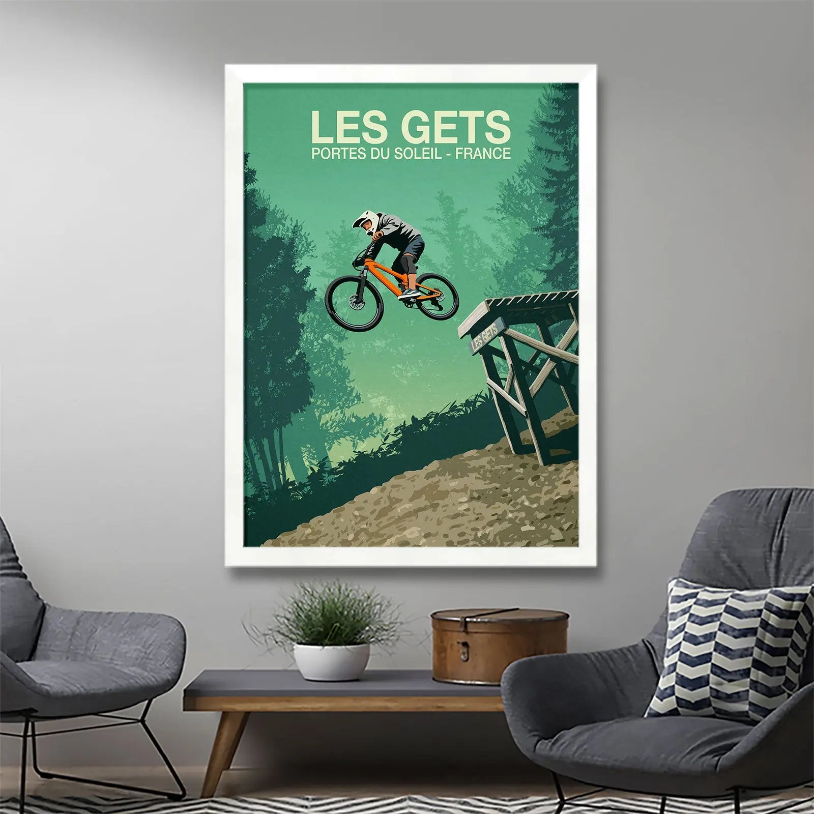 Les Gets Mountain Bike Poster – Ski Poster & Art Prints - Shop Online ...