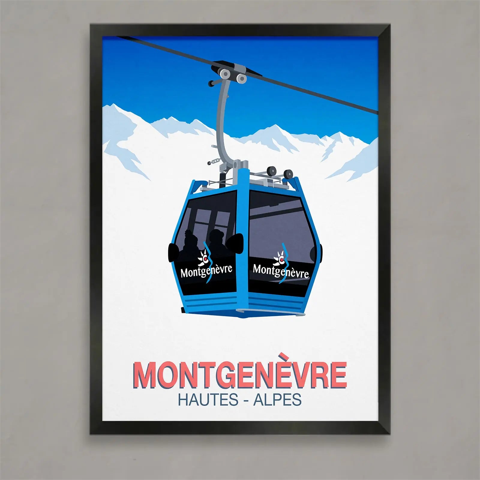 Montgenevre ski poster – Ski Poster & Art Prints - Shop Online | Steve ...