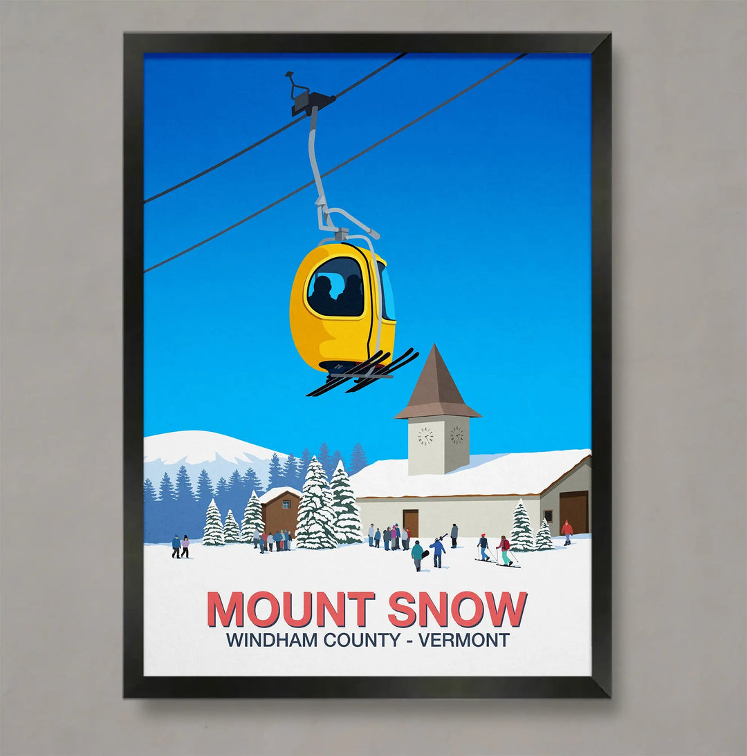 Mount Snow ski poster – Ski Poster & Art Prints - Shop Online | Steve ...