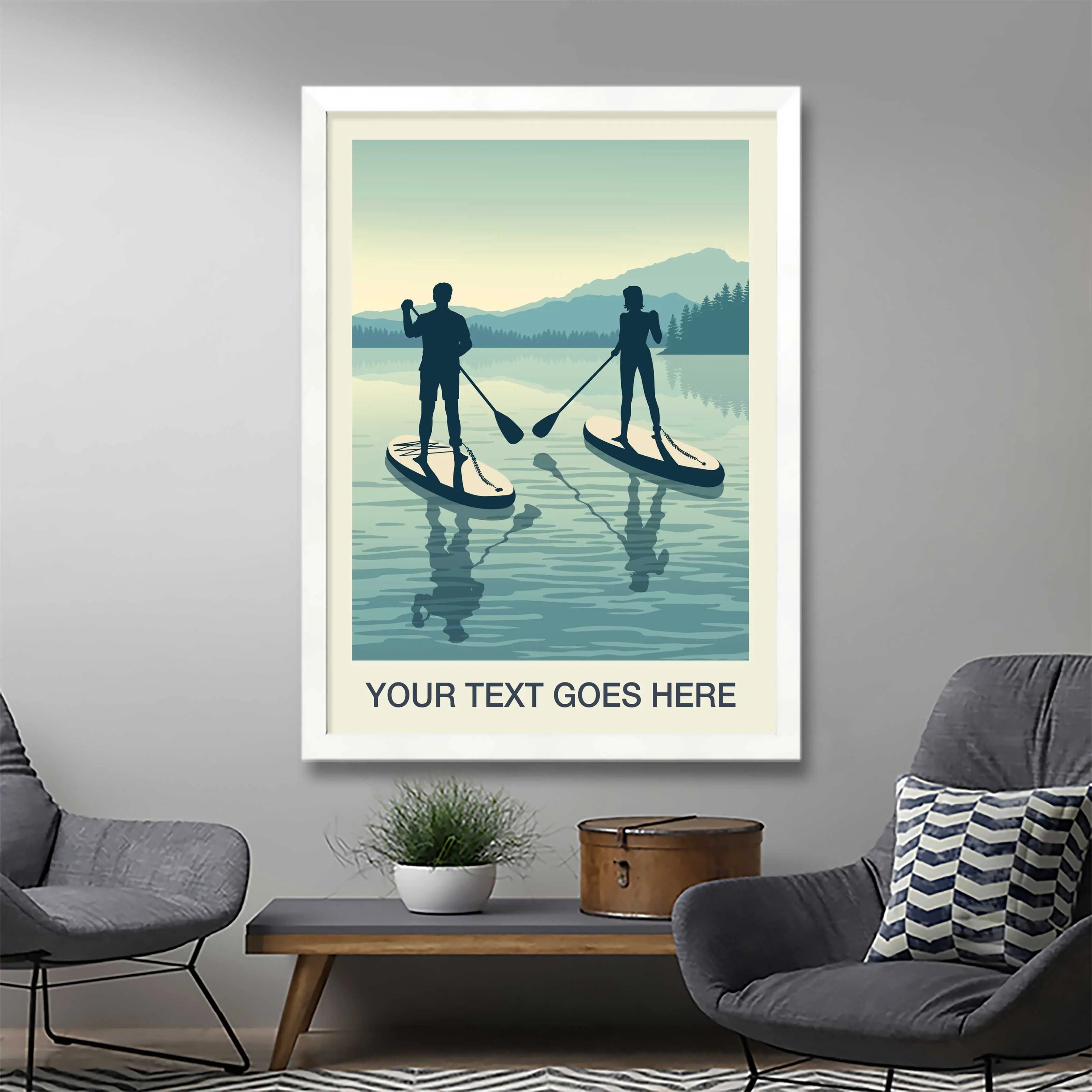 Personalised Paddle Boarding Print – Ski Poster & Art Prints - Shop ...