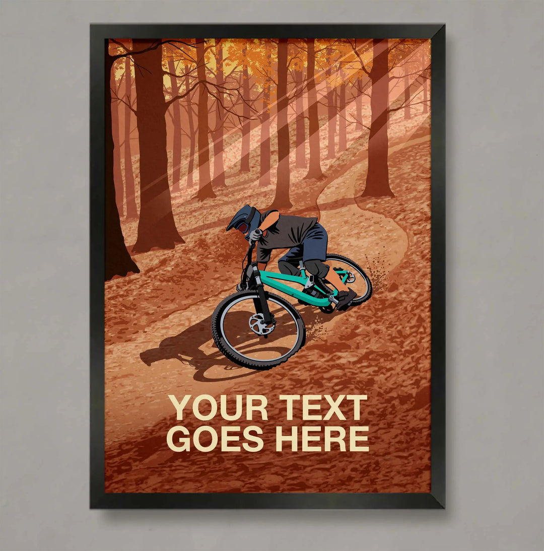 Personalised Mountain Bike print – Ski Poster & Art Prints - Shop ...