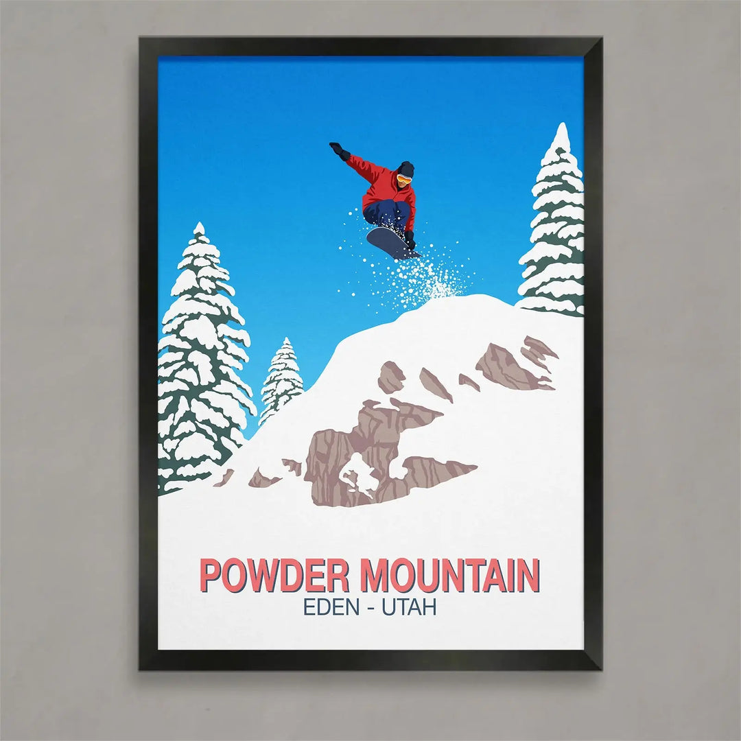 Powder Mountain snowboard poster – Ski Poster & Art Prints - Shop ...