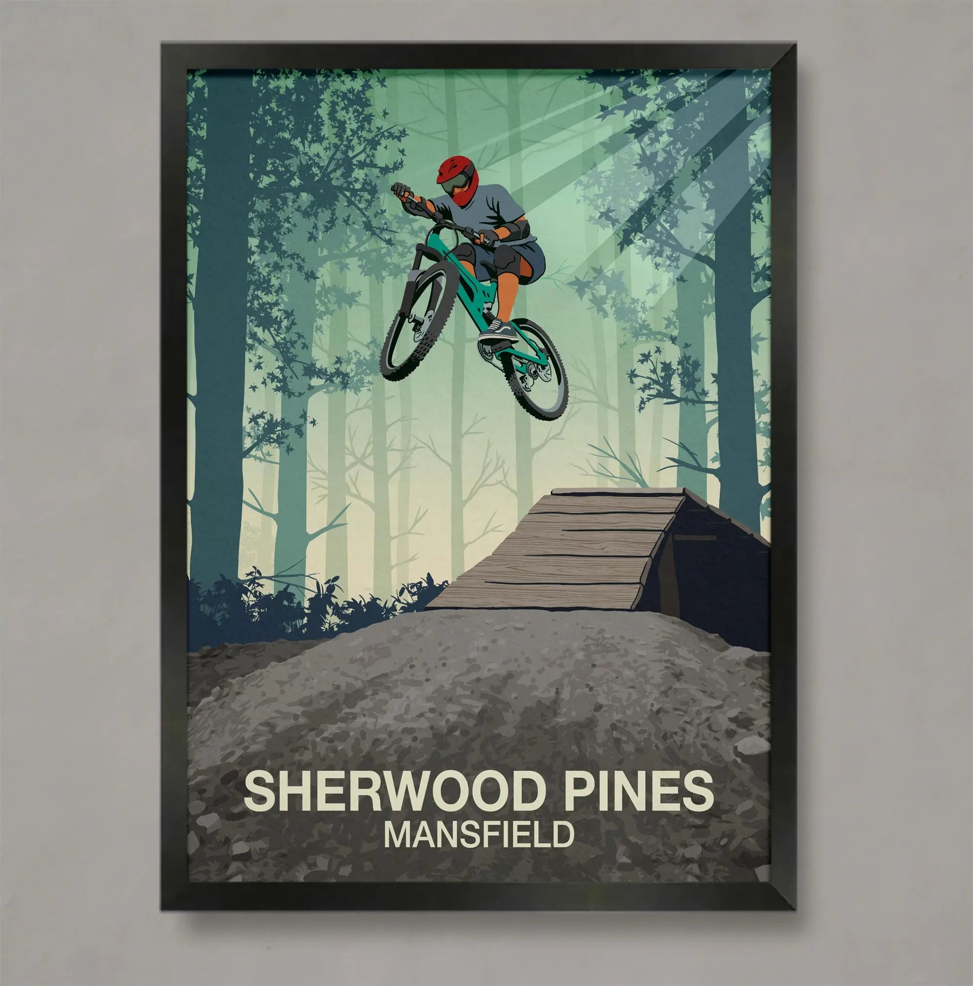 Sherwood Pines Mountain Bike Poster – Ski Poster & Art Prints - Shop ...