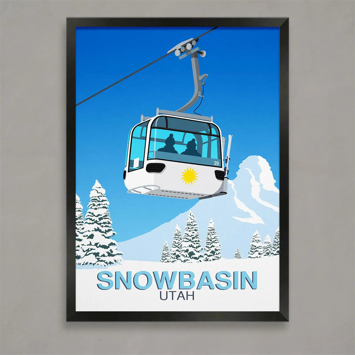 Snowbasin ski poster – Ski Poster & Art Prints - Shop Online | Steve ...
