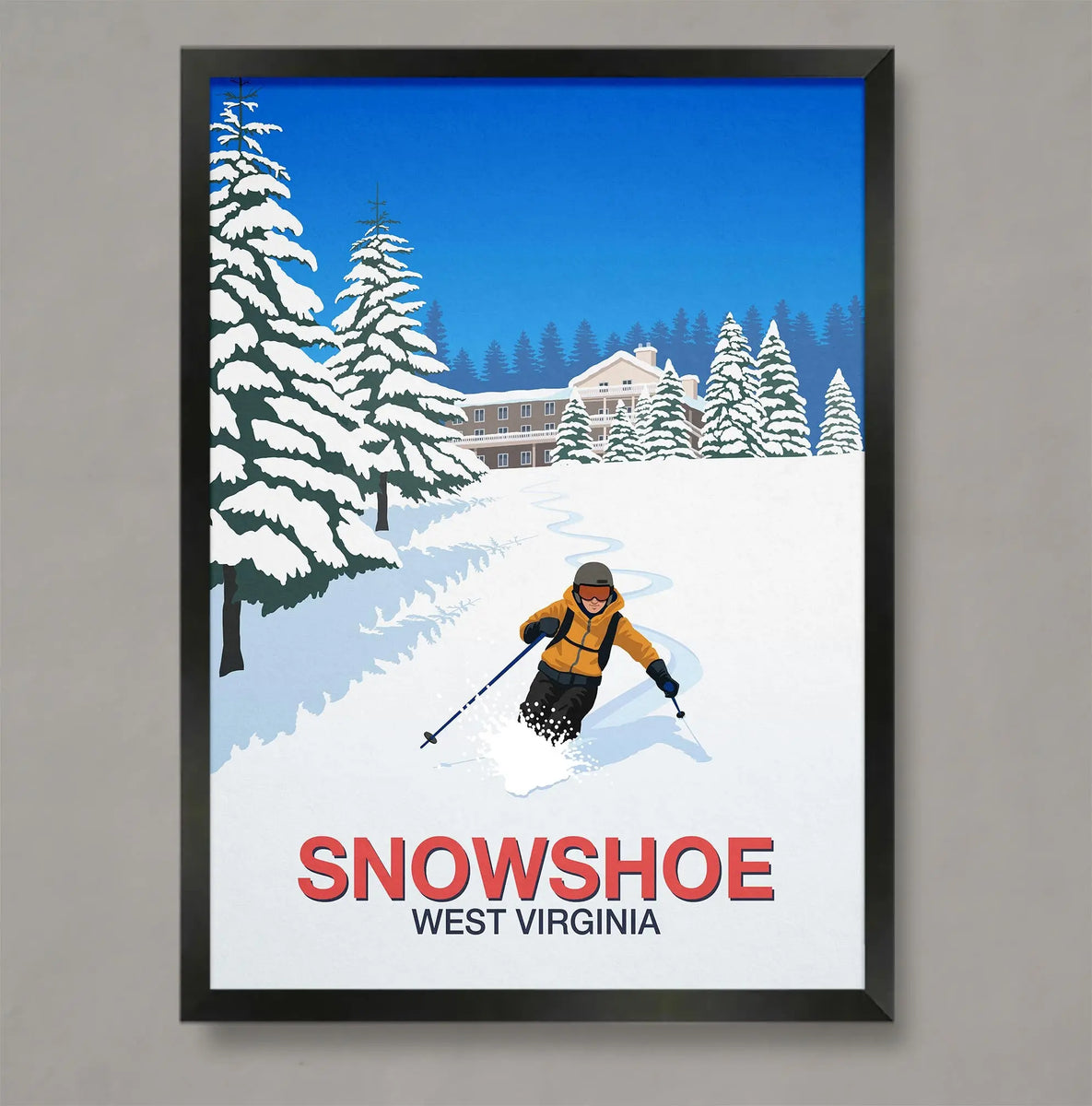 Snowshoe ski resort poster – Ski Poster & Art Prints - Shop Online ...