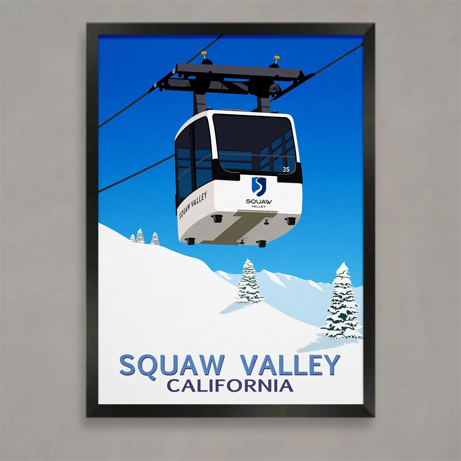 Squaw Valley Gold Coast Funitel gondola poster – Ski Poster & Art ...