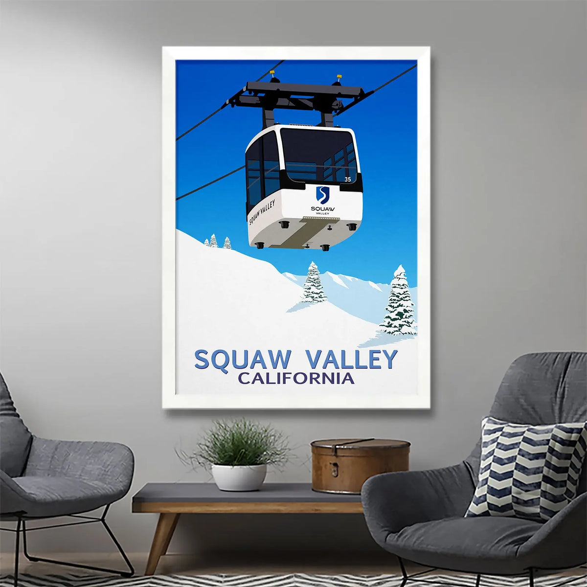 Squaw Valley Gold Coast Funitel gondola poster – Ski Poster & Art ...