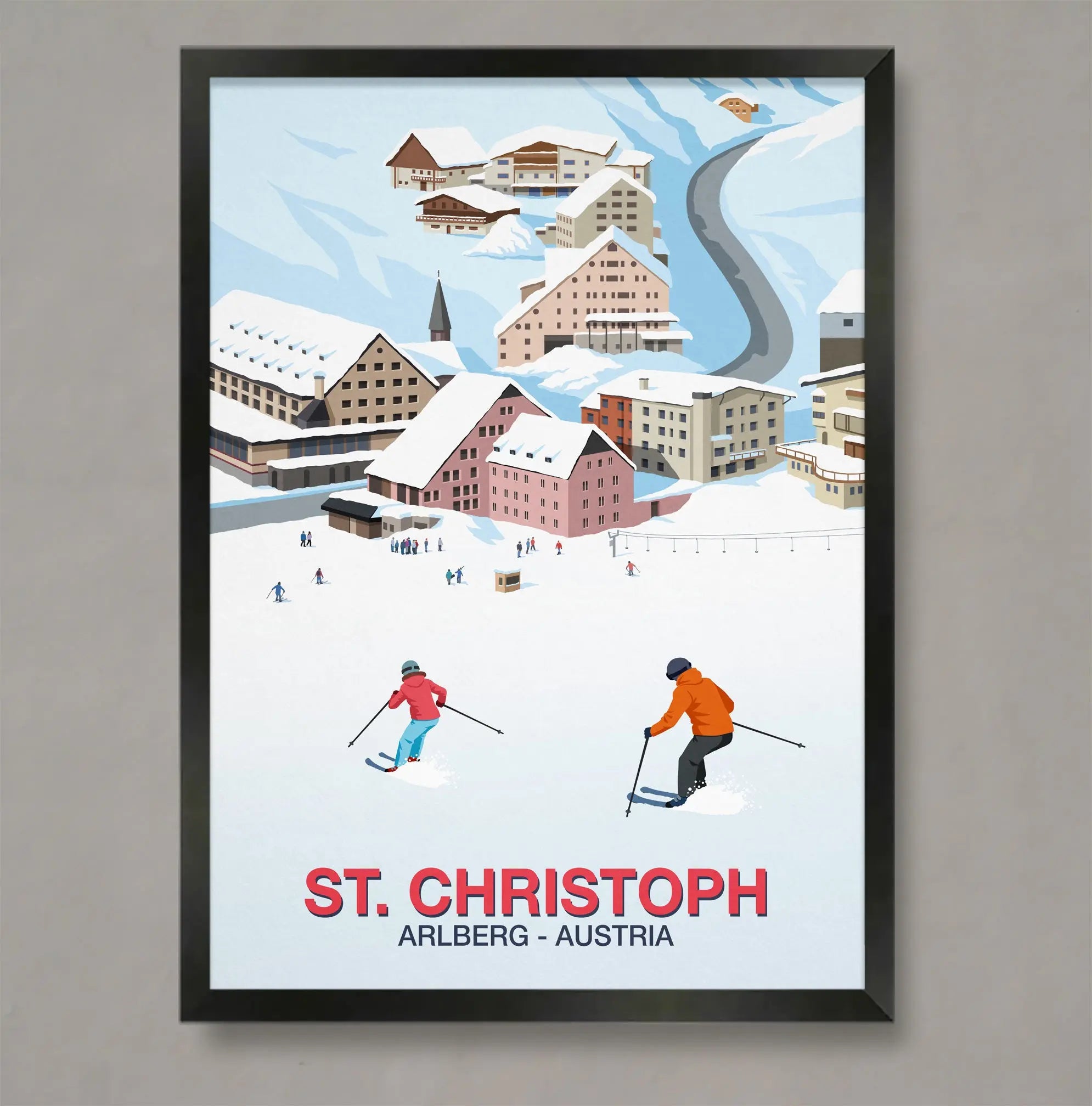 St Christoph ski poster – Ski Poster & Art Prints - Shop Online | Steve ...