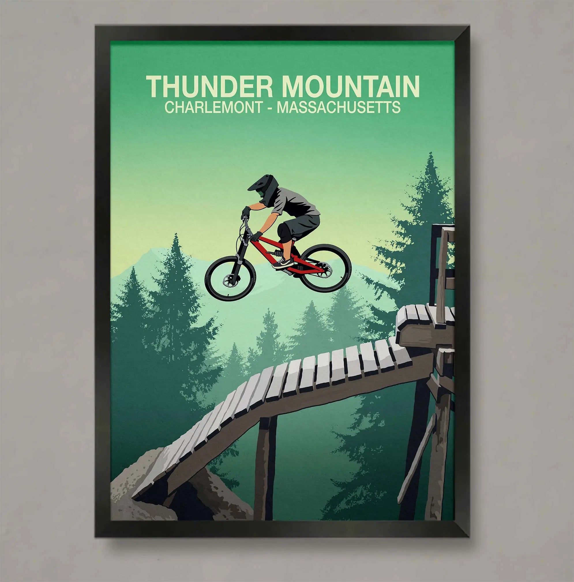 Thunder Mountain Bike Poster – Ski Poster & Art Prints - Shop Online ...