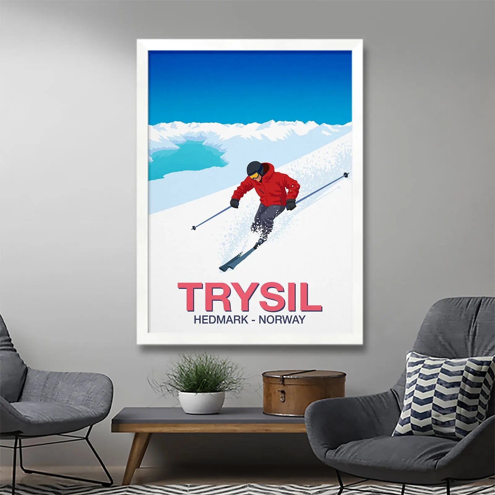 Trysil ski poster – Ski Poster & Art Prints - Shop Online | Steve Ash ...