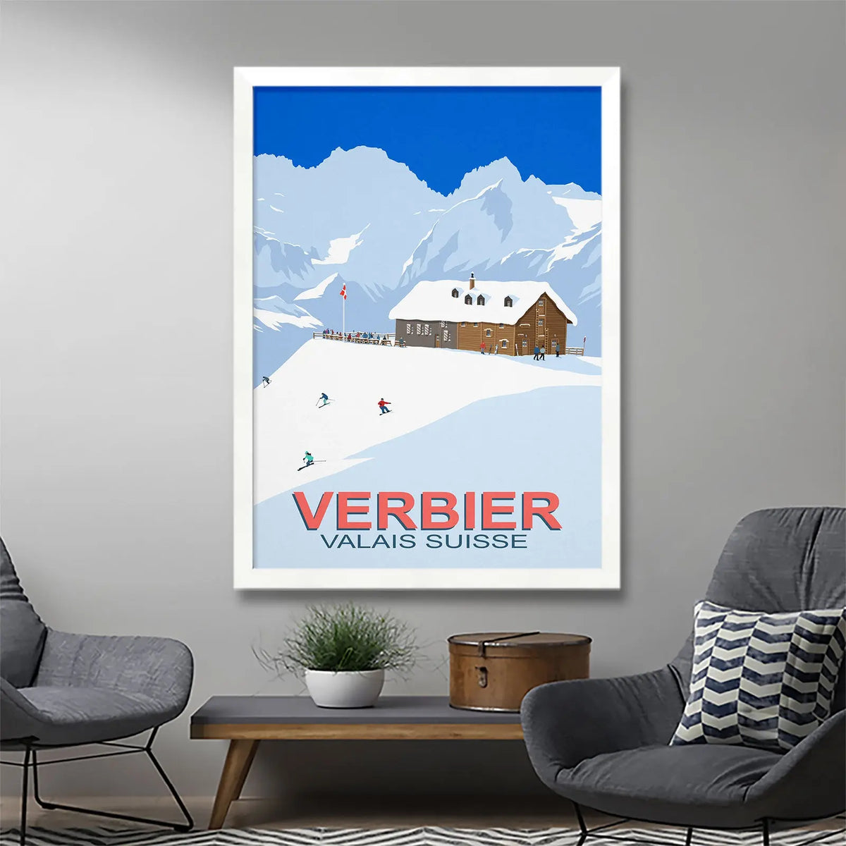 Verbier ski resort poster – Ski Poster & Art Prints - Shop Online ...