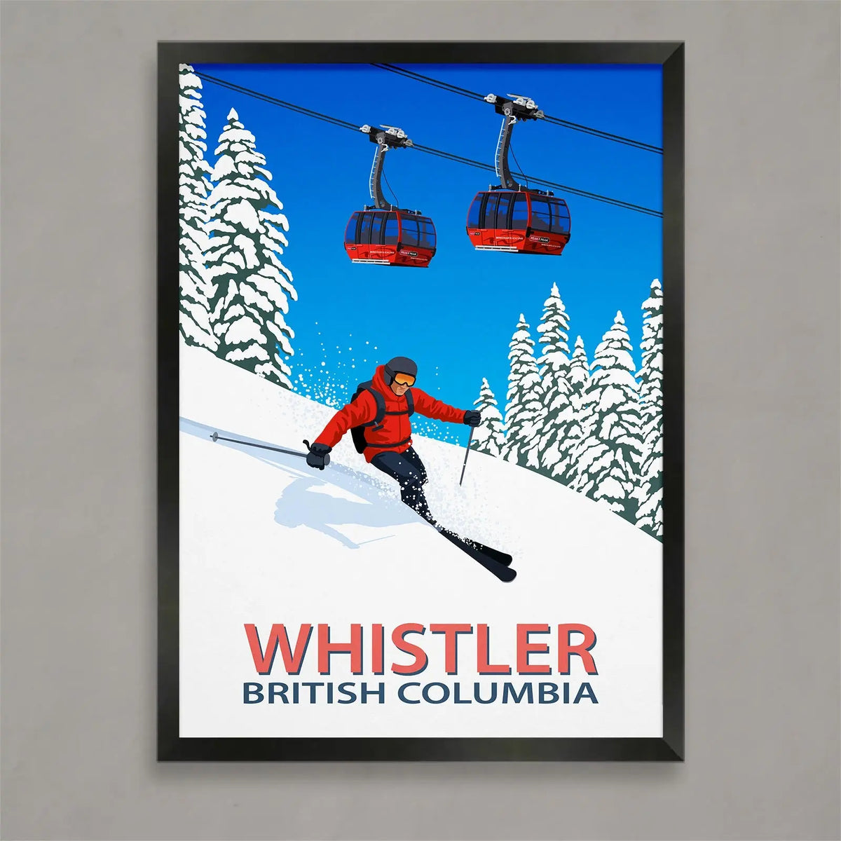 Whistler skier poster – Ski Poster & Art Prints - Shop Online | Steve ...