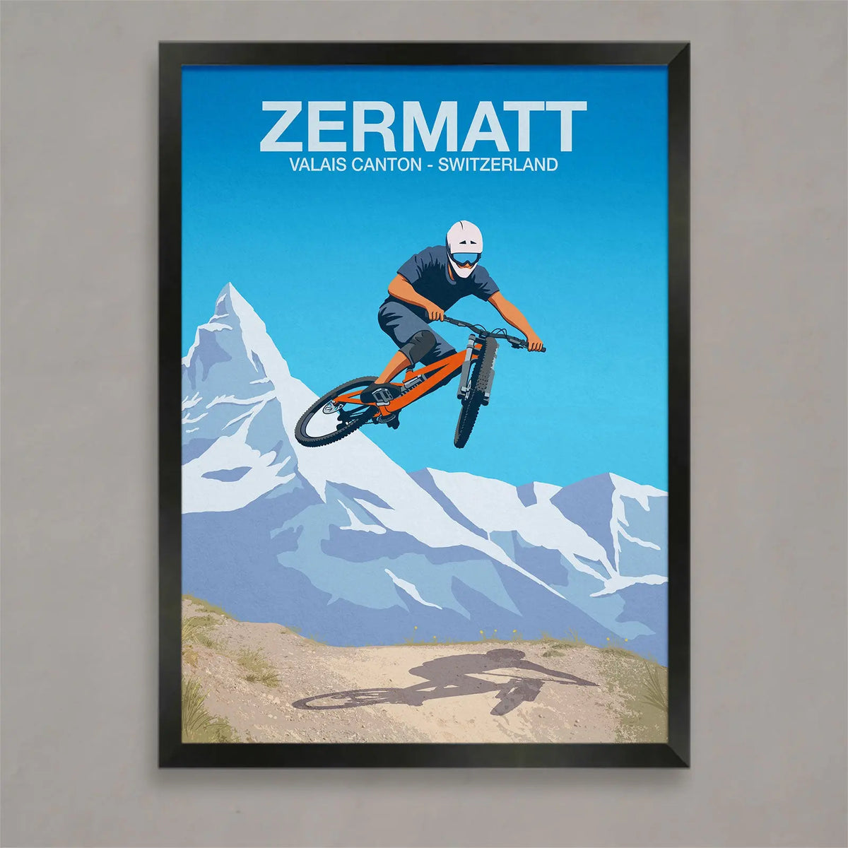 Affiche VTT Zermatt – Ski Poster & Art Prints - Shop Online | Steve Ash ...